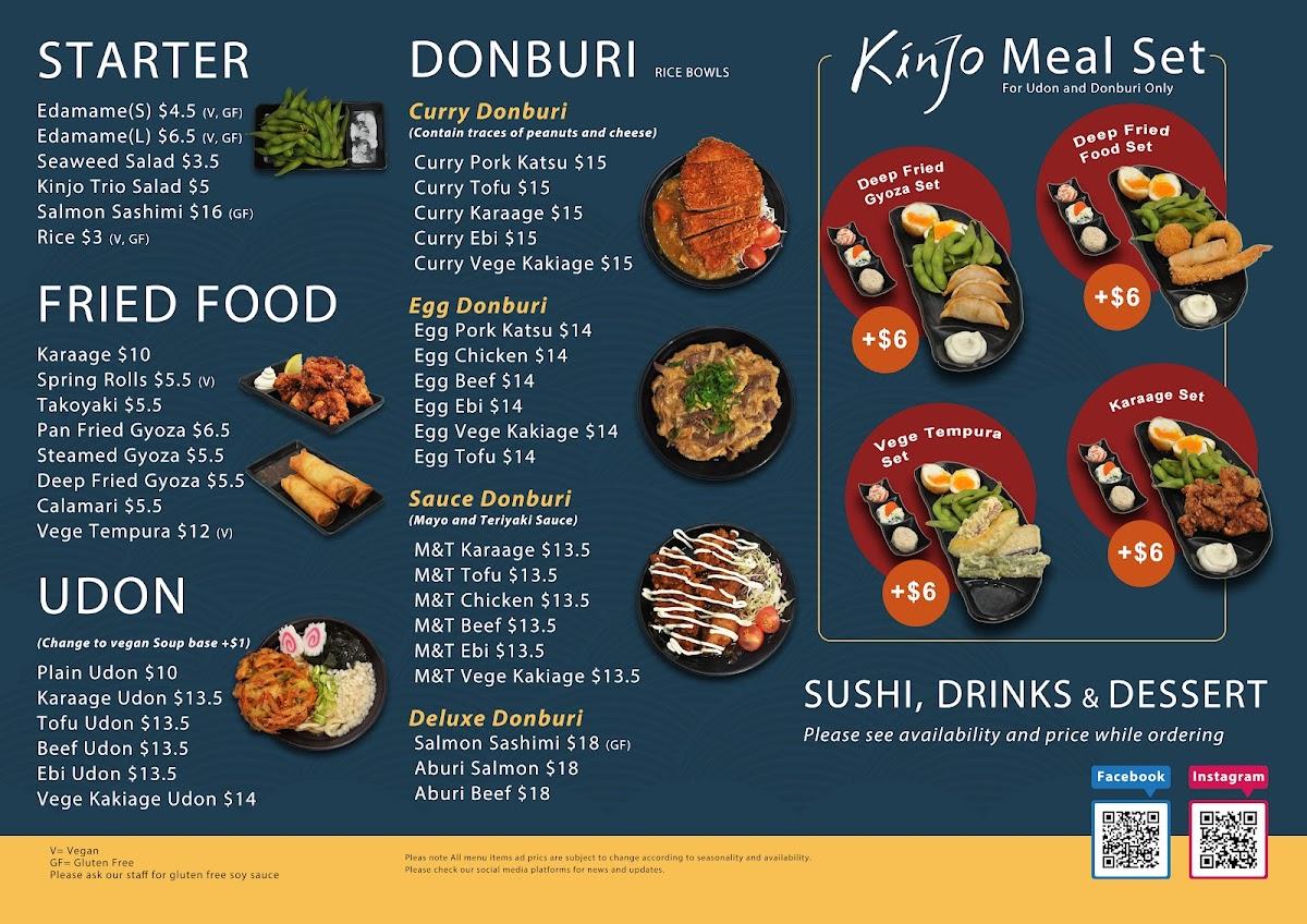 Menu at K-Chicken & Sushi restaurant, Pacific Pines
