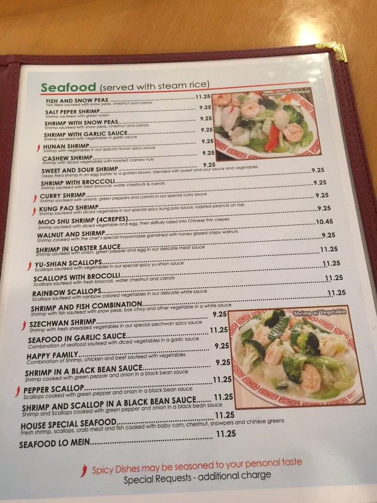 Menu at Big Heng restaurant, Peoria