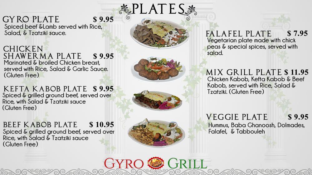 Menu at Gyro Grill restaurant, Maricopa
