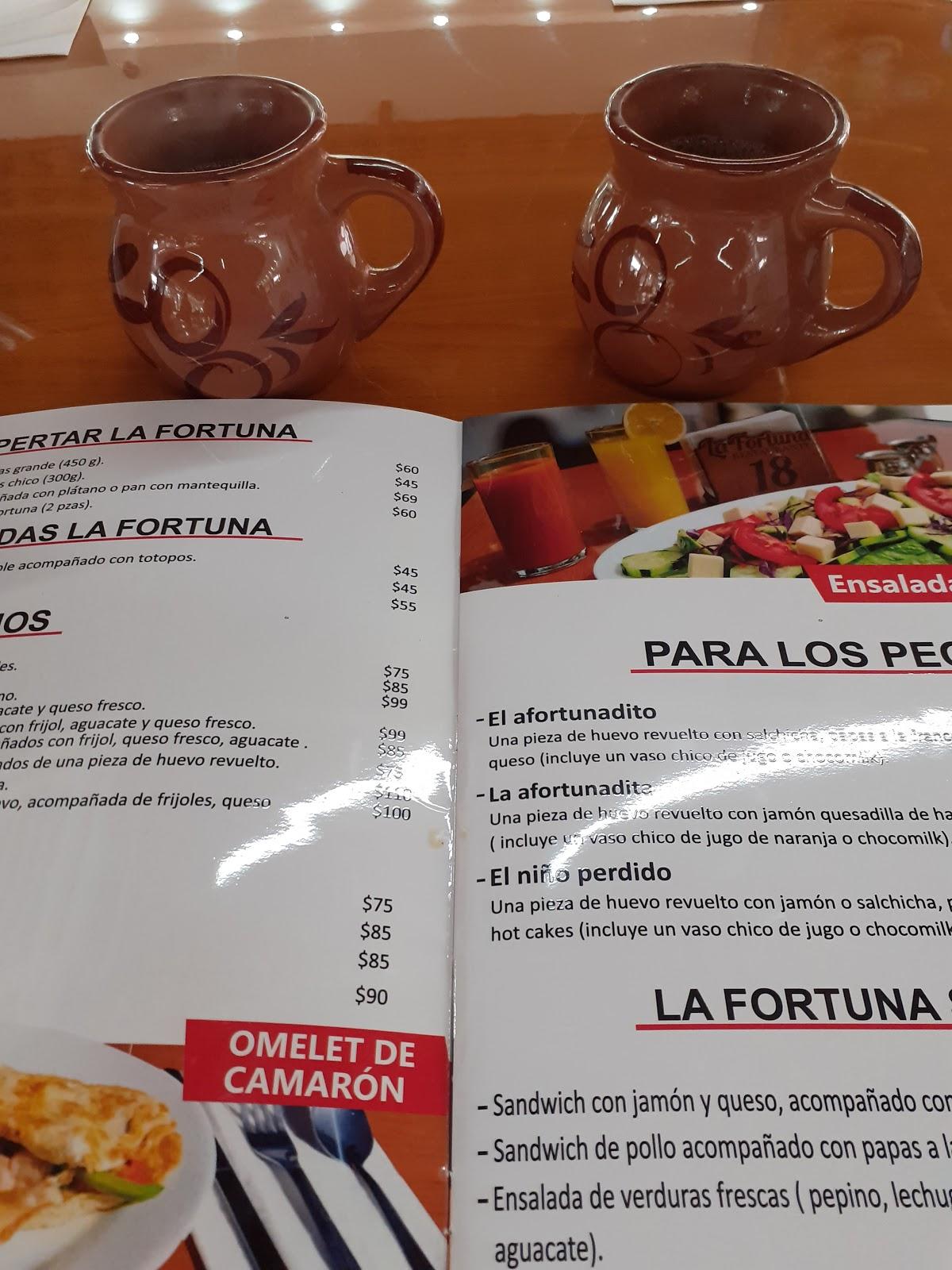 Carta del restaurante LA FORTUNA, Navolato