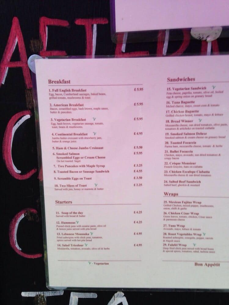 Menu at La Roche desserts, London, 39-40 St Martin's Ln