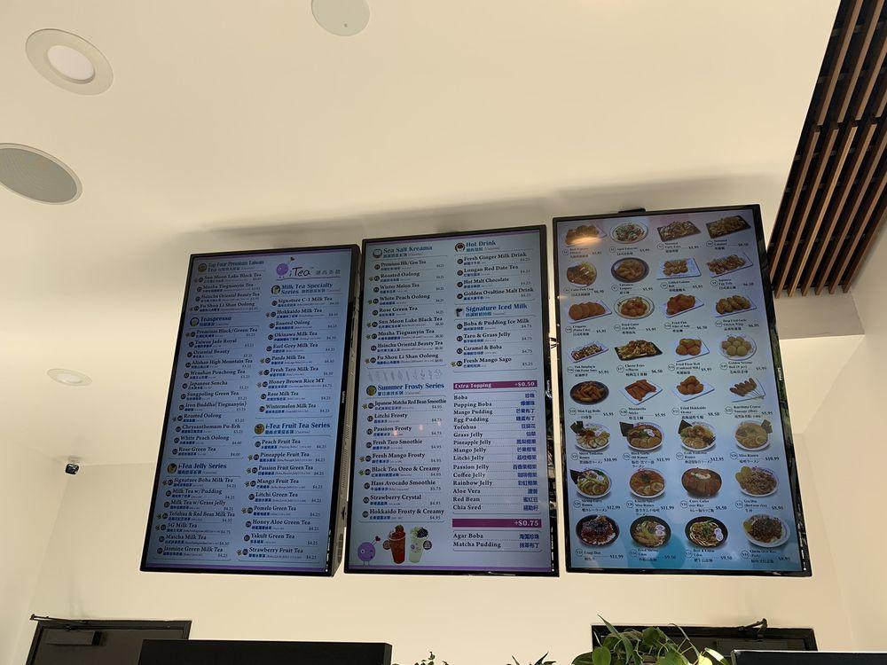 Menu at iTea pub & bar, Davis