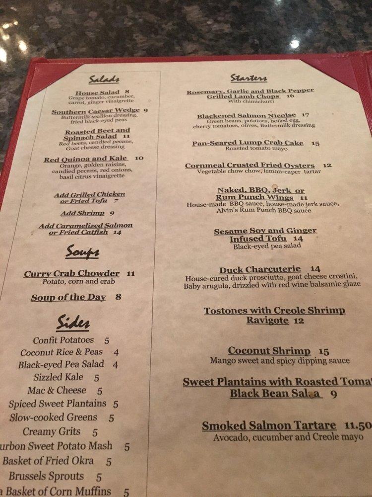 Menu at Alvin & Friends restaurant, New Rochelle