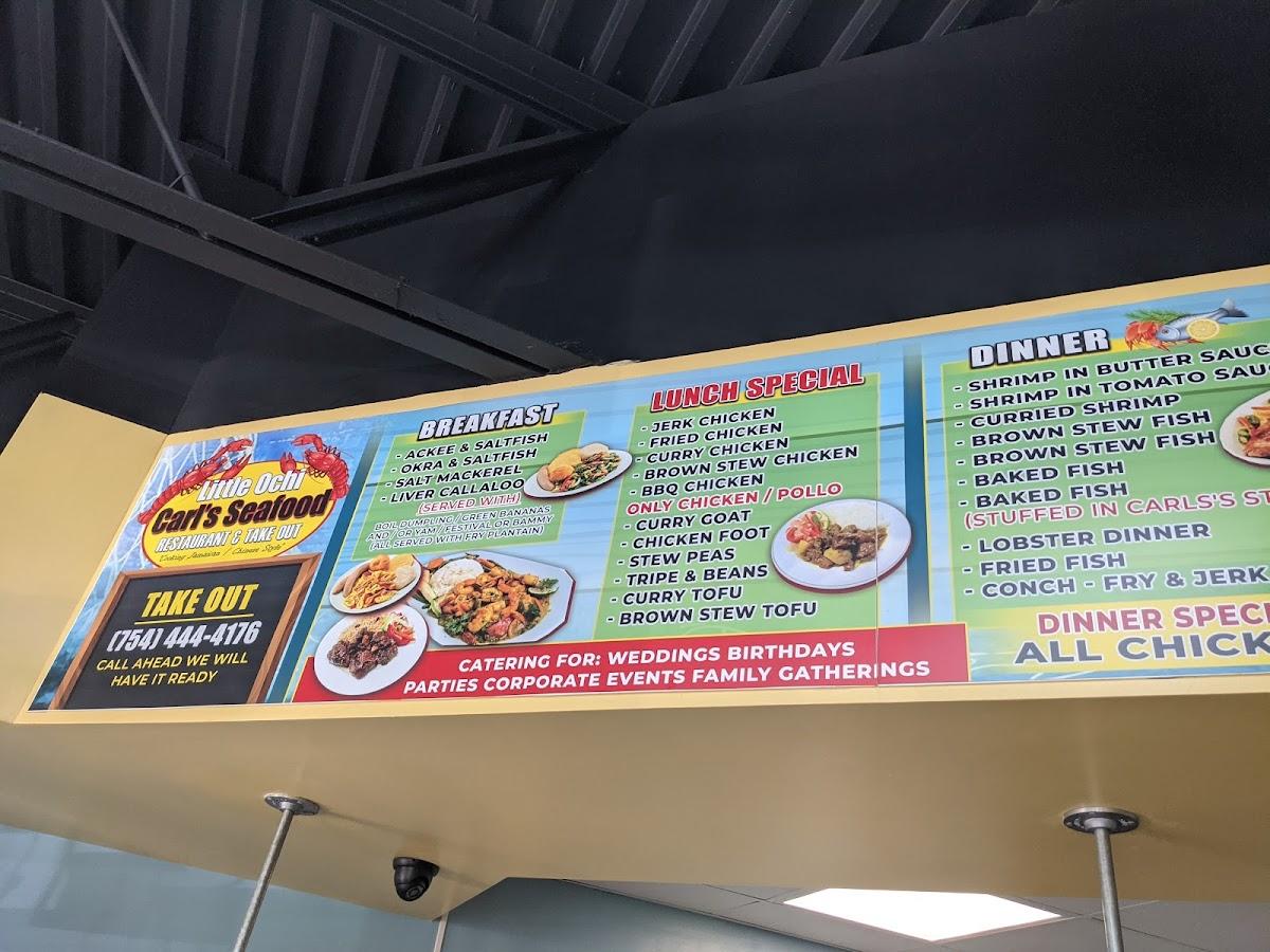 Menu at Little Ochi Carl's Seafood Restaurant, Tamarac, N University Dr