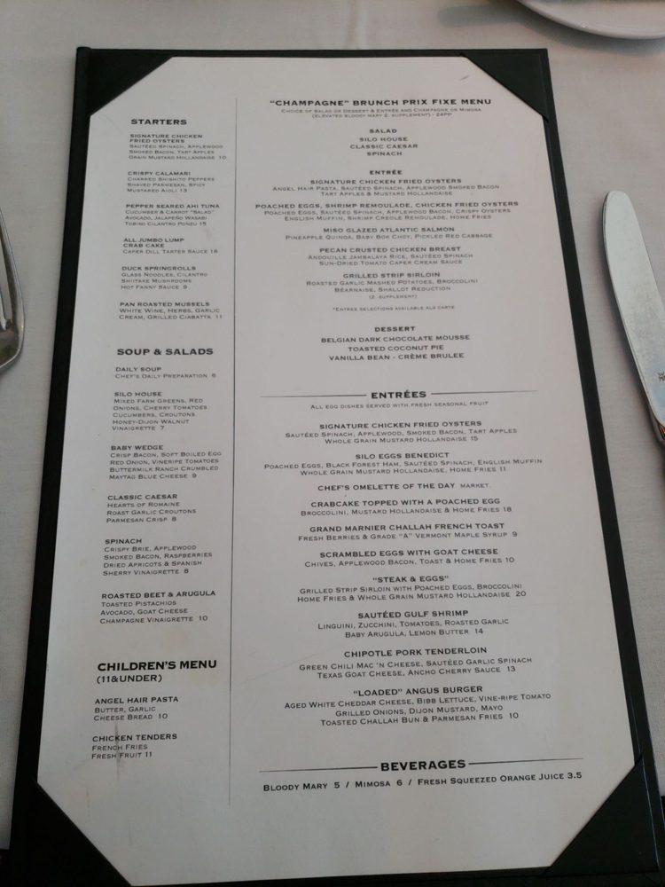 Menu at SILO Elevated Cuisine - 1604 pub & bar, San Antonio, 434 N Loop ...