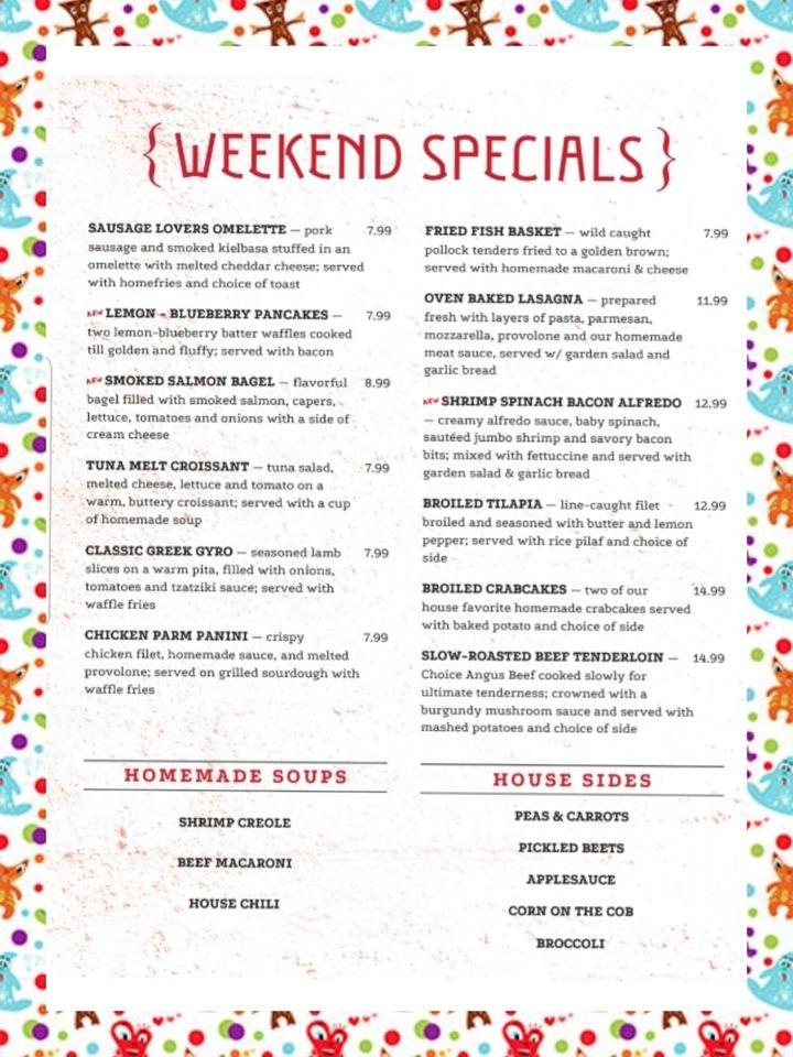 Menu at Parkway Diner restaurant, Nanticoke, Sans Souci Pkwy