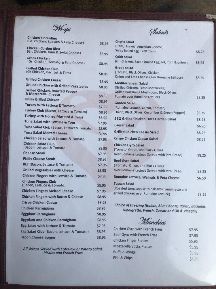 Menu at Leo's Cafe, McDonough, 232 Racetrack Rd