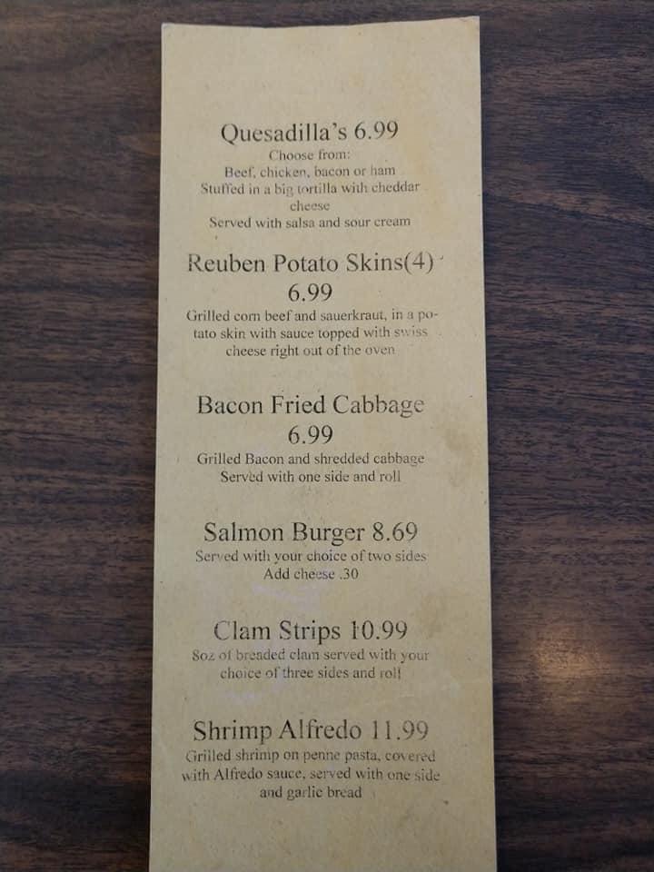 Menu at The Cottage Restaurant, Lamar, Nittany Valley Dr