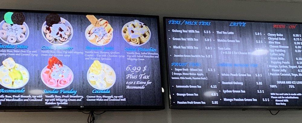 Menu at Ice Spot, Fort Myers