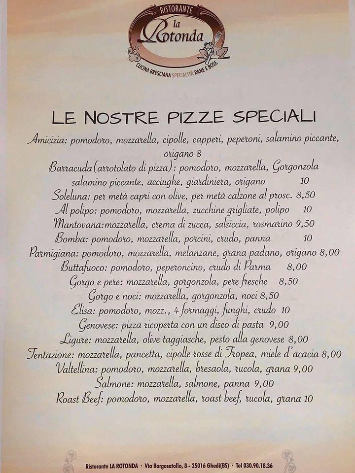 Speisekarte von La Rotonda Ristorante Pizzeria, Ghedi