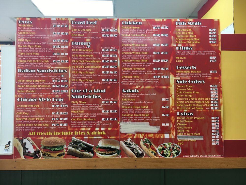 Menu at Super Gyros restaurant, Normal, 115 Susan Dr # A
