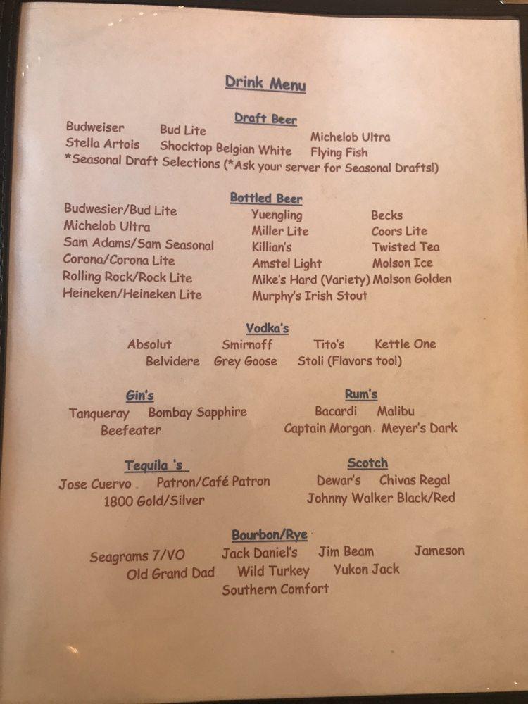 Menu at Pub 199, Mount Arlington