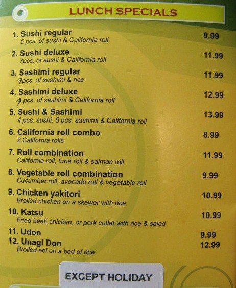 Menu at Asahi Sushi - Morristown, NJ restaurant, Morristown