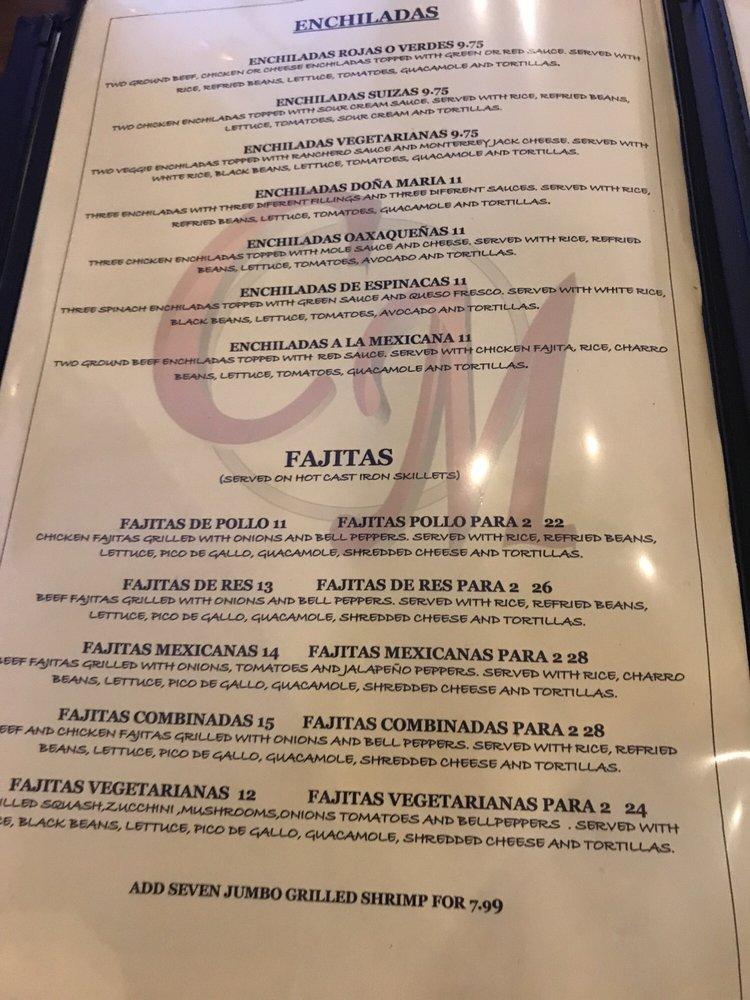 Menu at Casa Maria Restaurant & Bakery - San Marcos, San Marcos