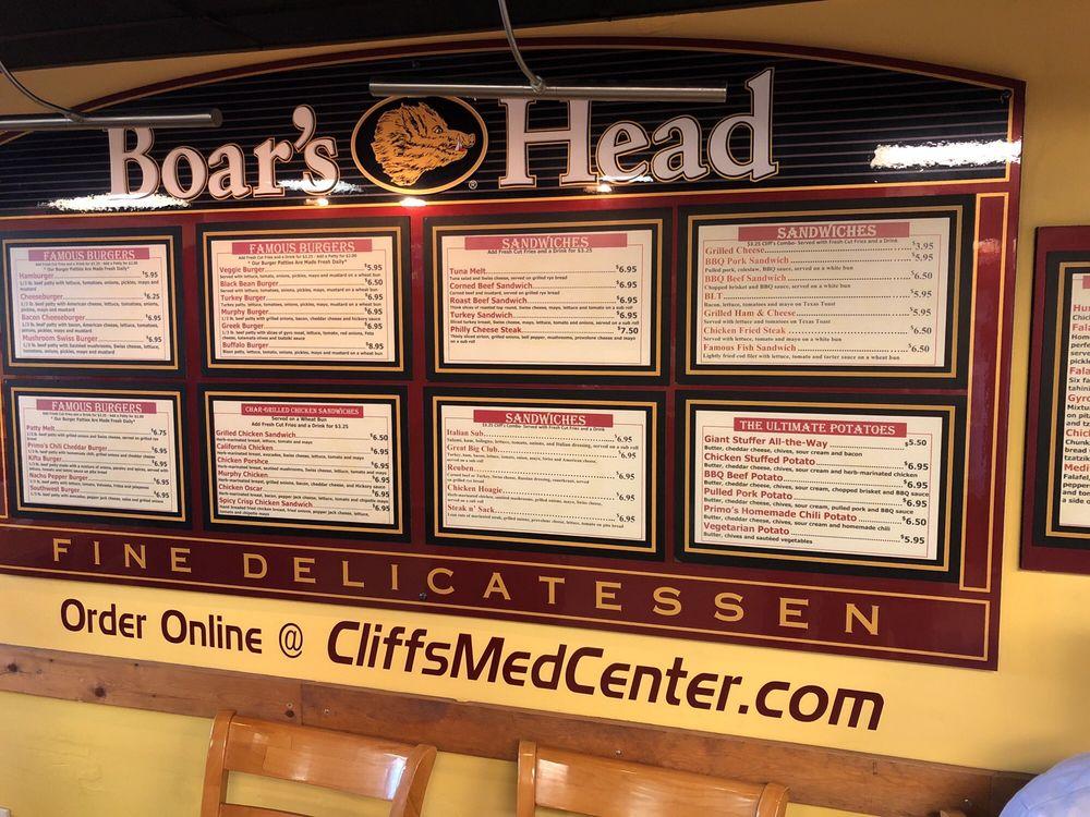 Menu at Cliff's Grill restaurant, Houston