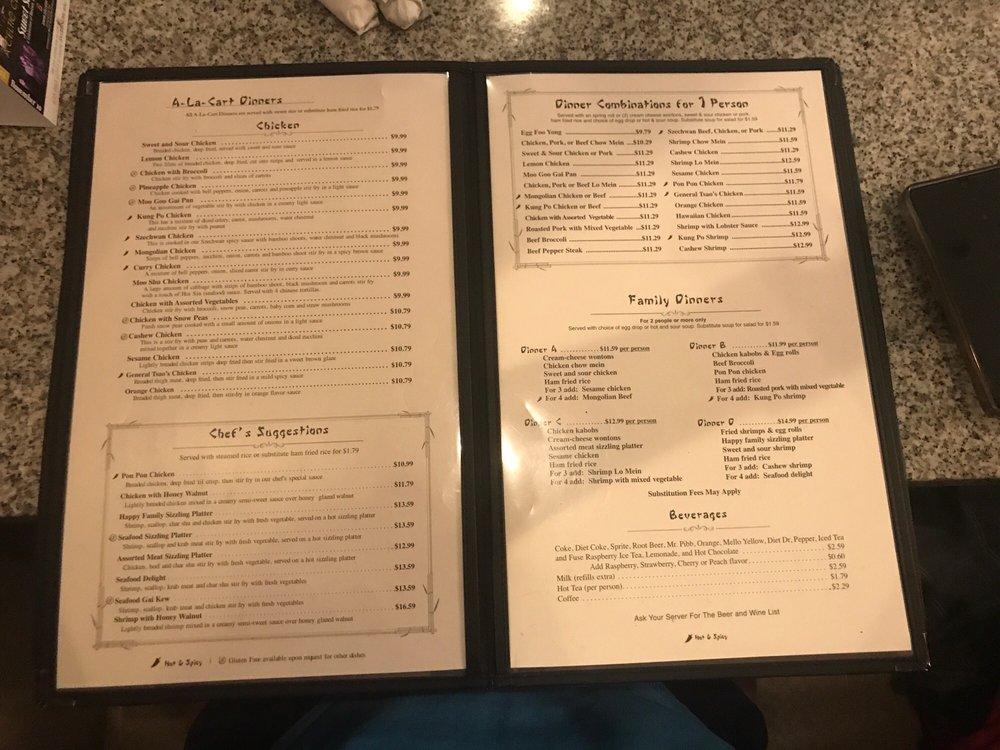 Menu at South China Cafe, Richfield