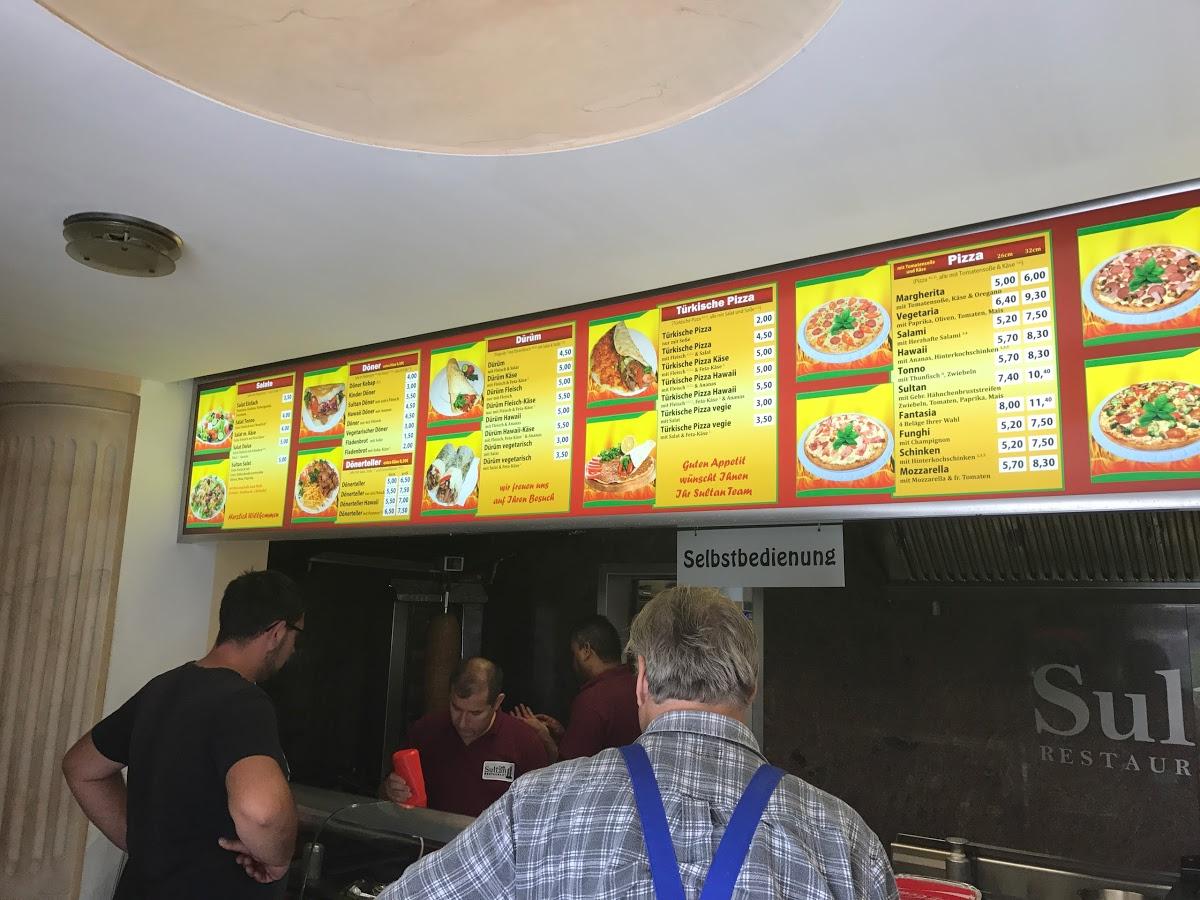 Menu at Café Sultan Restaurant & Bar, Germany