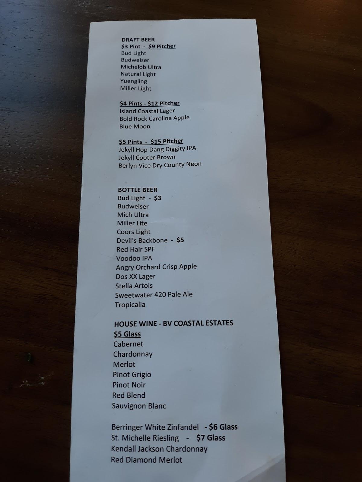 Menu at Cow Tippers Burger Company pub & bar, Douglas