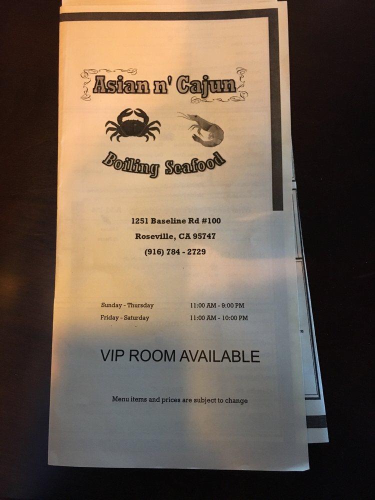 Menu at Grand Asian N Cajun restaurant, Roseville