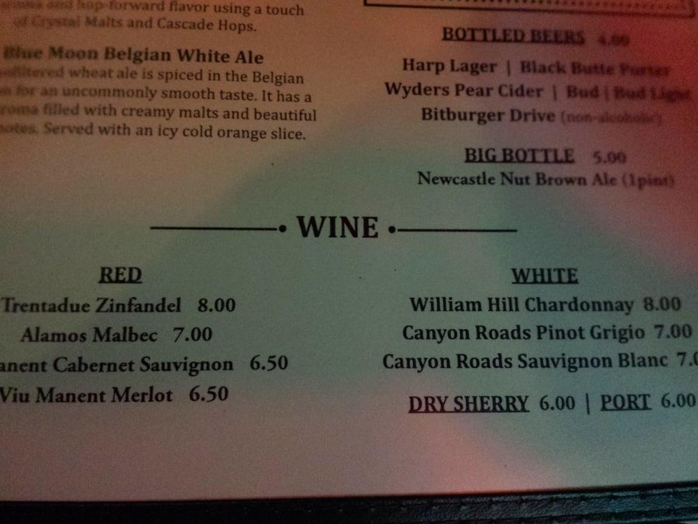 Menu at Kensington Circus Pub, Kensington
