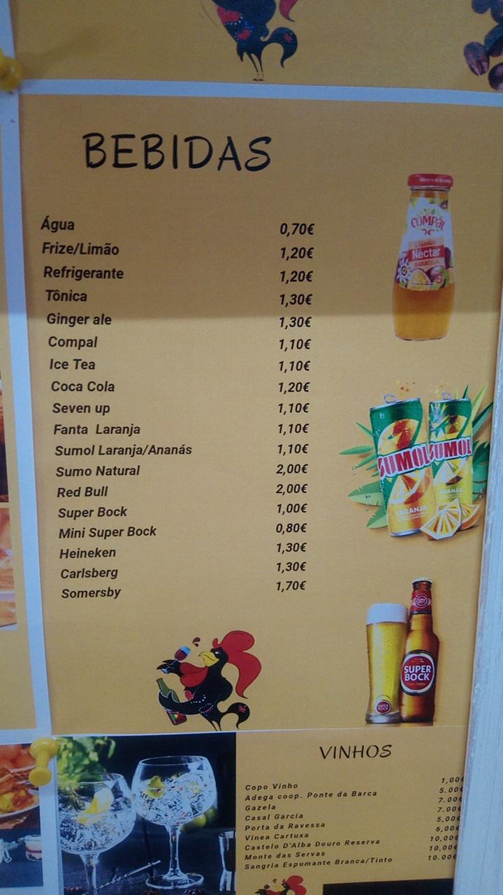 Menu at Las Tapas Loka restaurant, Barcelos