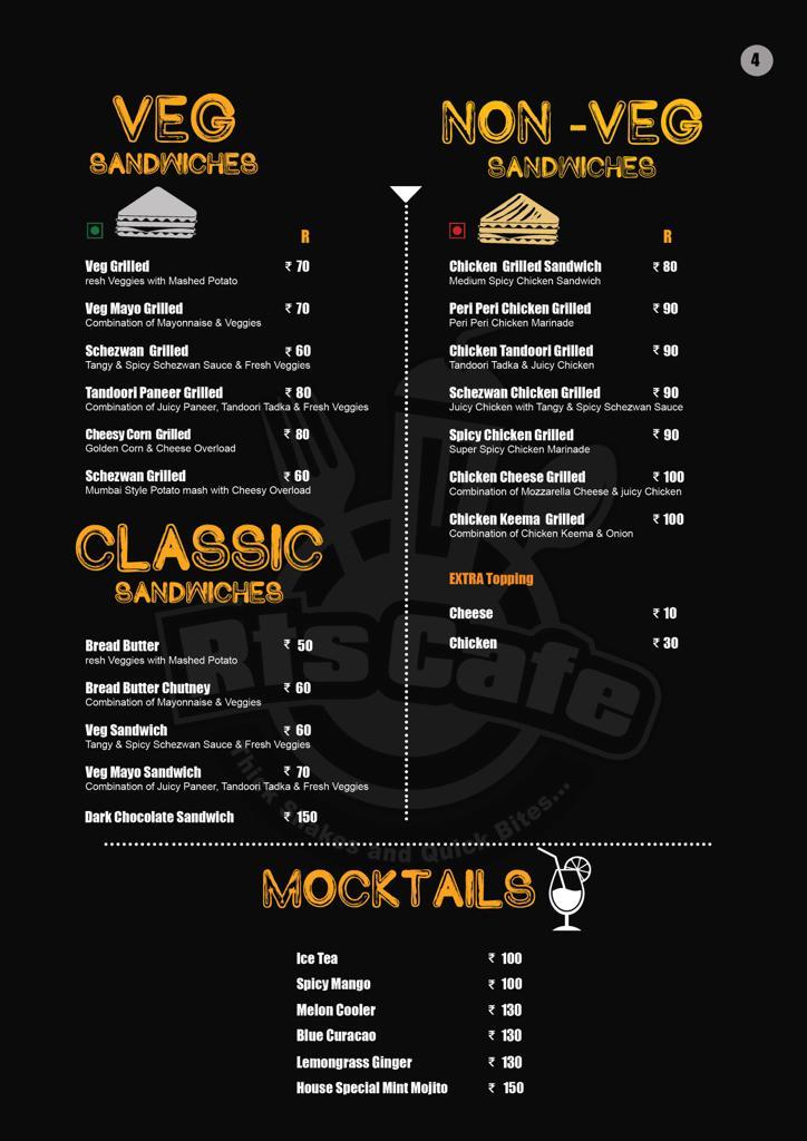 Menu at RTS CAFE MAHALUNGE, Mahalunge Ingale
