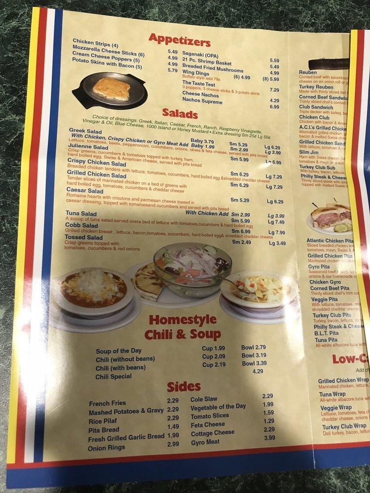 Menu at Atlantic Coney Island restaurant, Sterling Heights