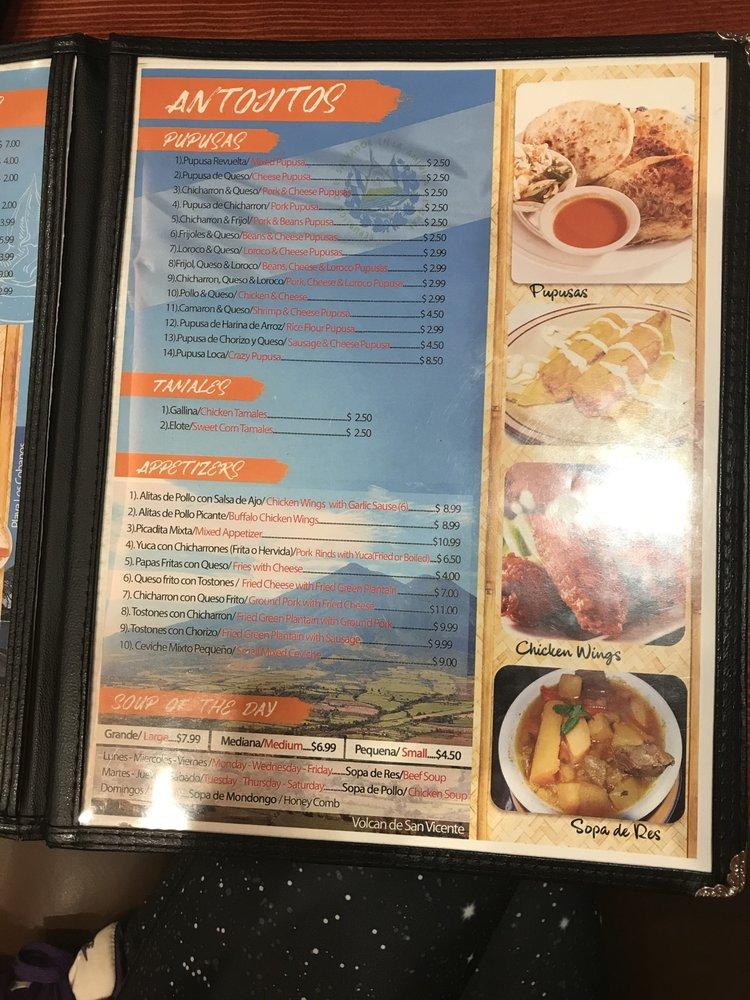 Menu at El Acajutla Restaurant, Fort Myers