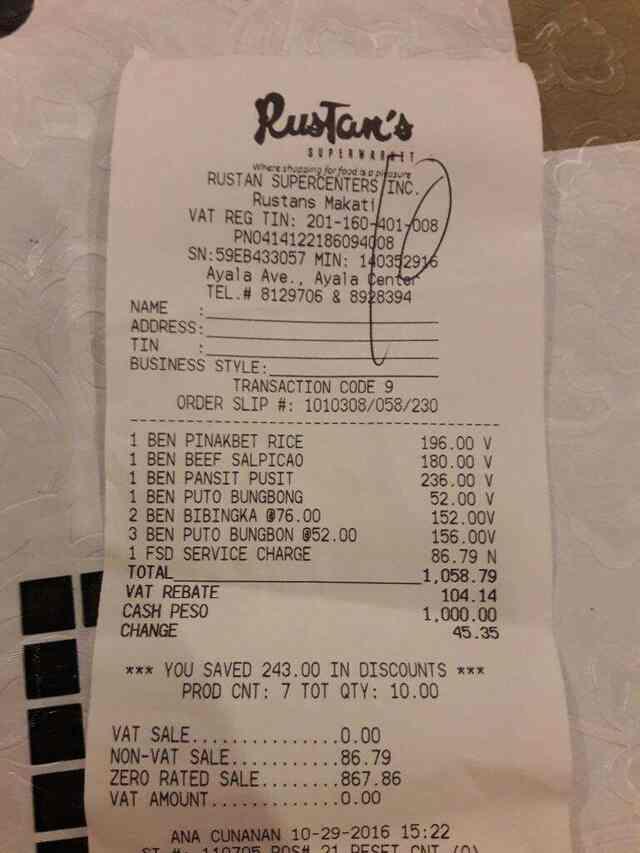 Menu at Benny's Place restaurant, Makati, GF