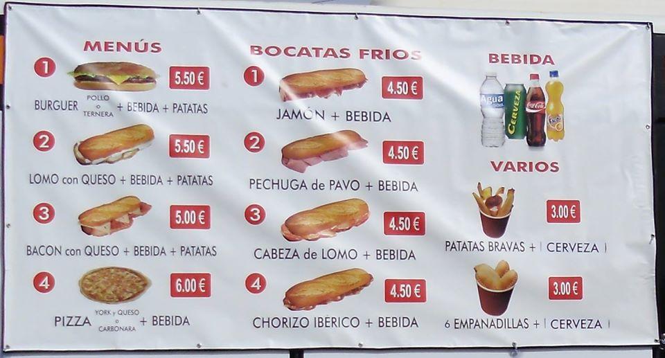 Menu at Burguer Bus restaurant, Alcantarilla