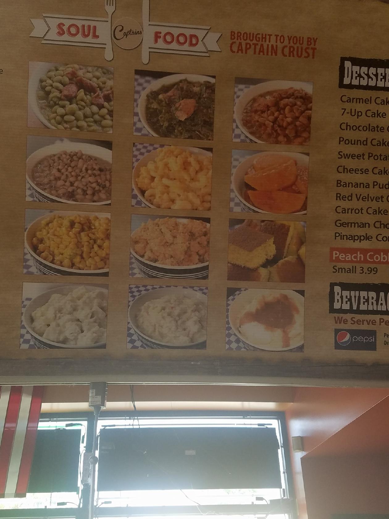 Menu at Captain Crust Pizza pizzeria, Pontiac