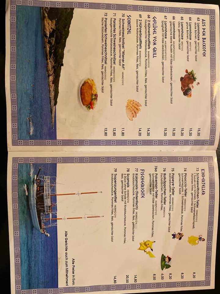 Speisekarte von Delphi restaurant, Emden