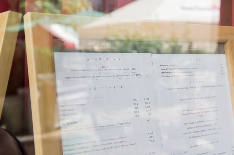 Speisekarte von Del Favero restaurant, Hamburg, Heegbarg 28