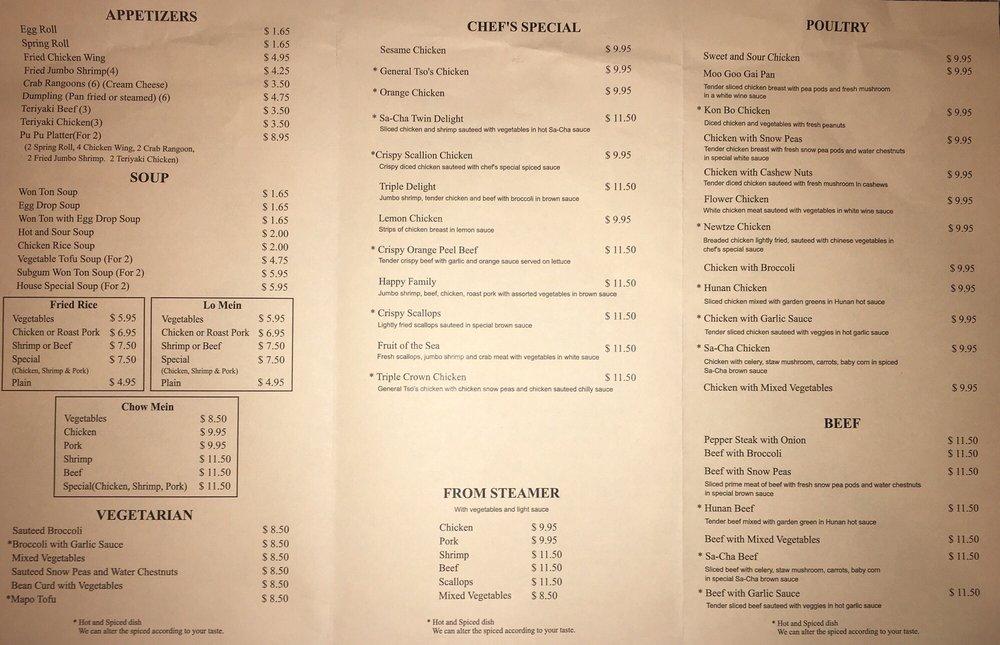 Menu at Best China restaurant, Matthews, Stevens Mill Rd