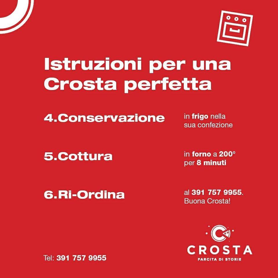 Menu da Crosta pizzeria, Mantova