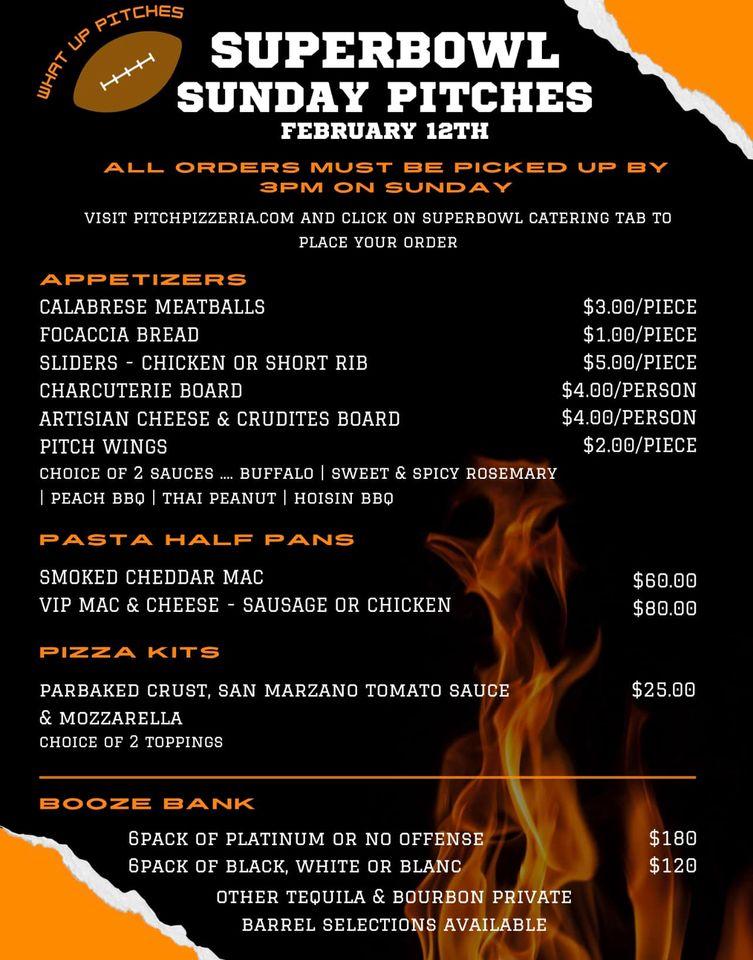 Menu at Pitch Scottsdale - Pizza Restaurant and Liquor Store ...