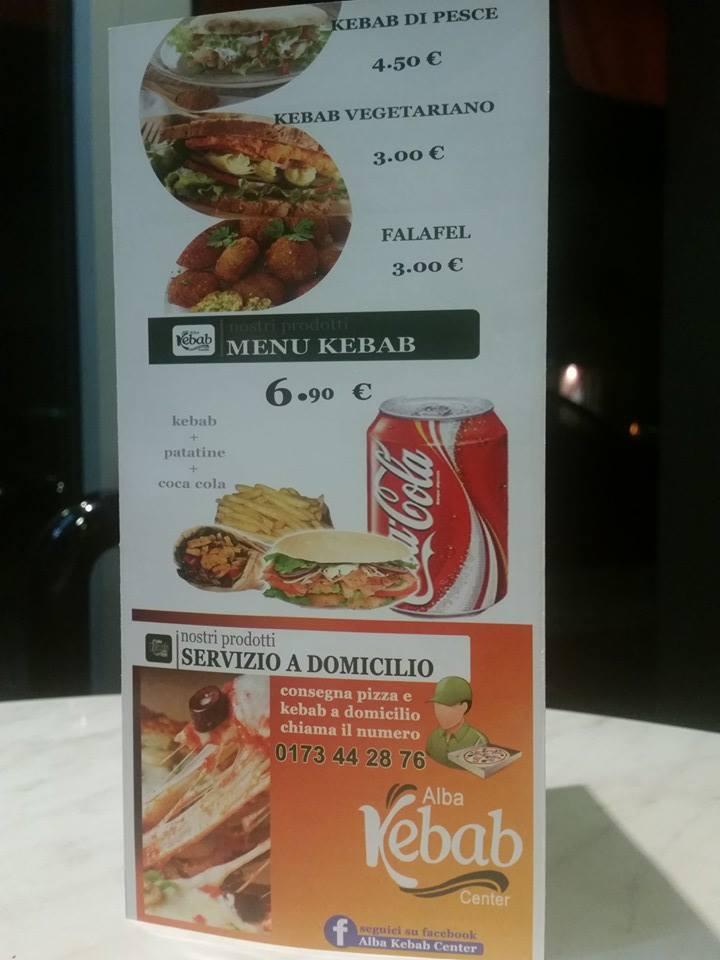 Menu at Alba Kebab Center restaurant, Alba