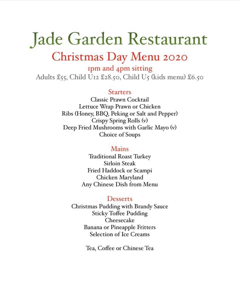 Menu at Jade Garden restaurant, Perth