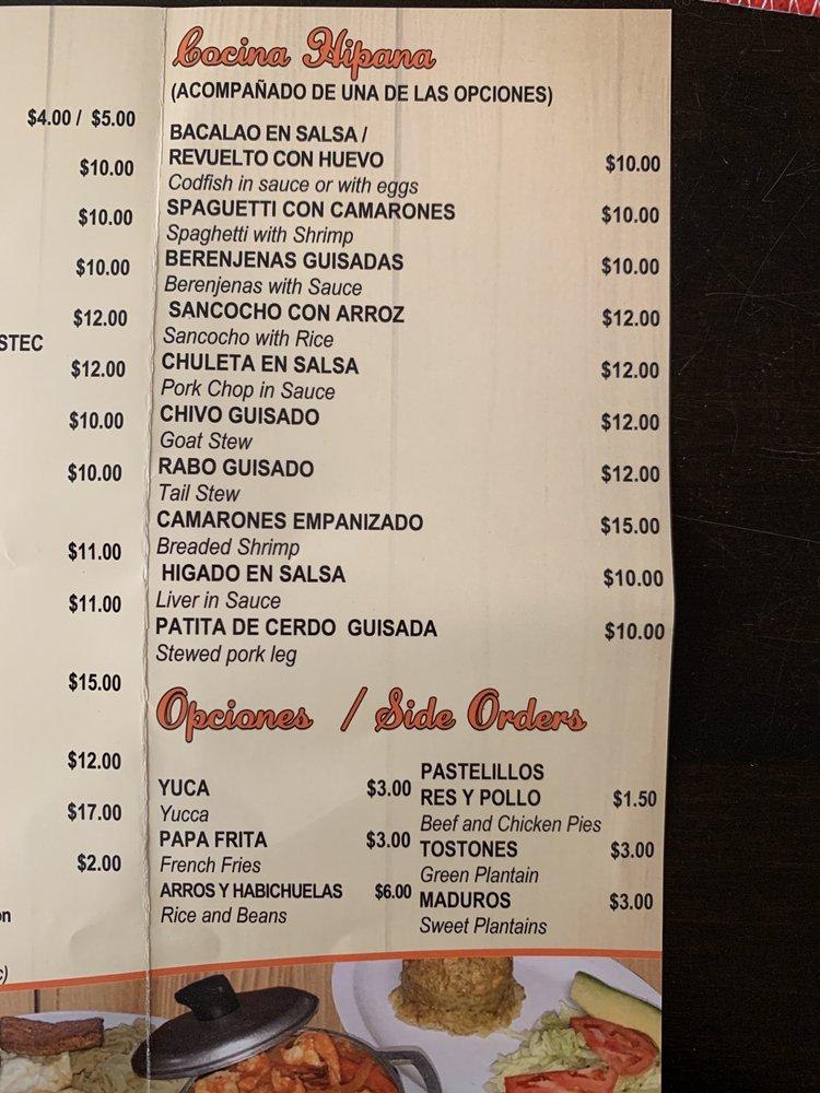 Menu at Casa Del Mofongo pub & bar, Philadelphia, N 5th St