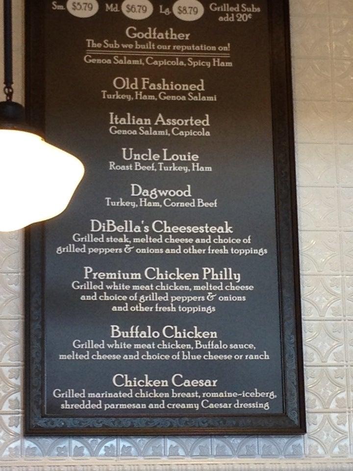 Menu at DiBella's Italian Market pizzeria, Rochester, 620 Jefferson Rd