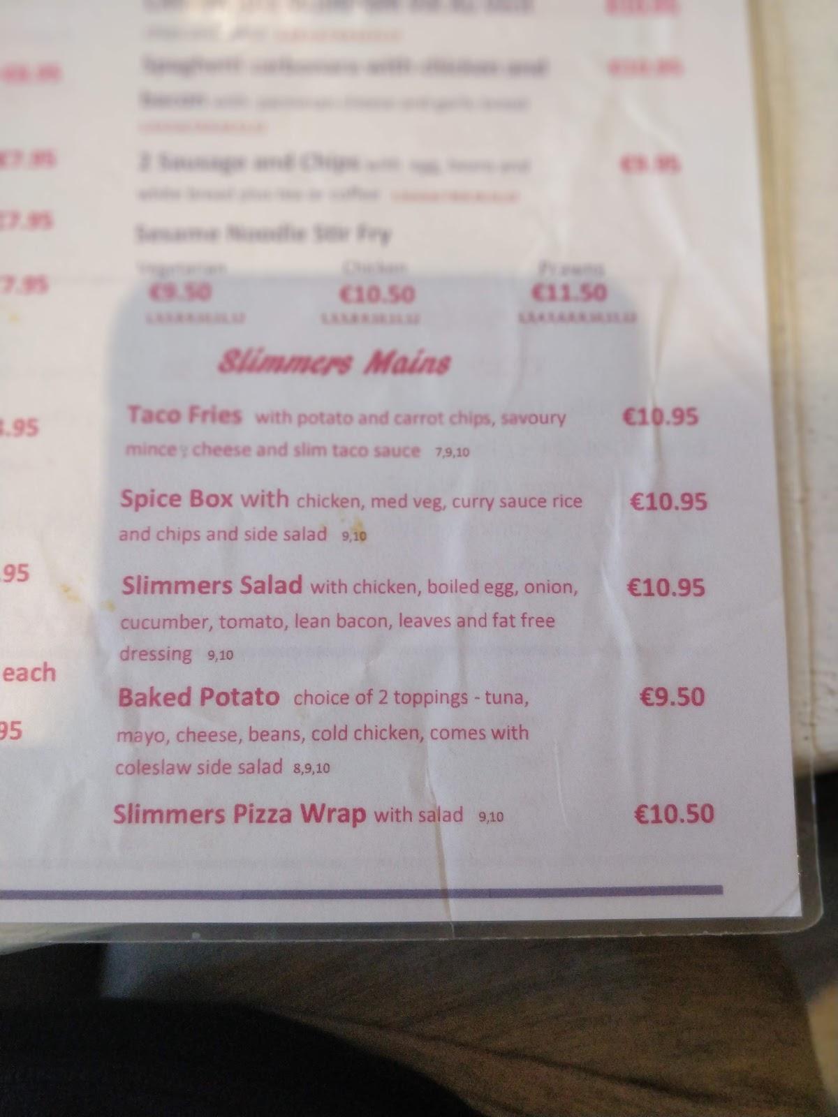 Menu at Dora Mays Café cafe, Newbridge