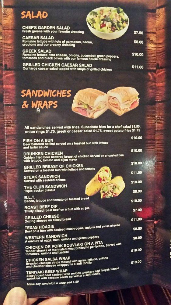 Menu at Karla’s Roadhouse pub & bar, Toronto, Kingston Rd
