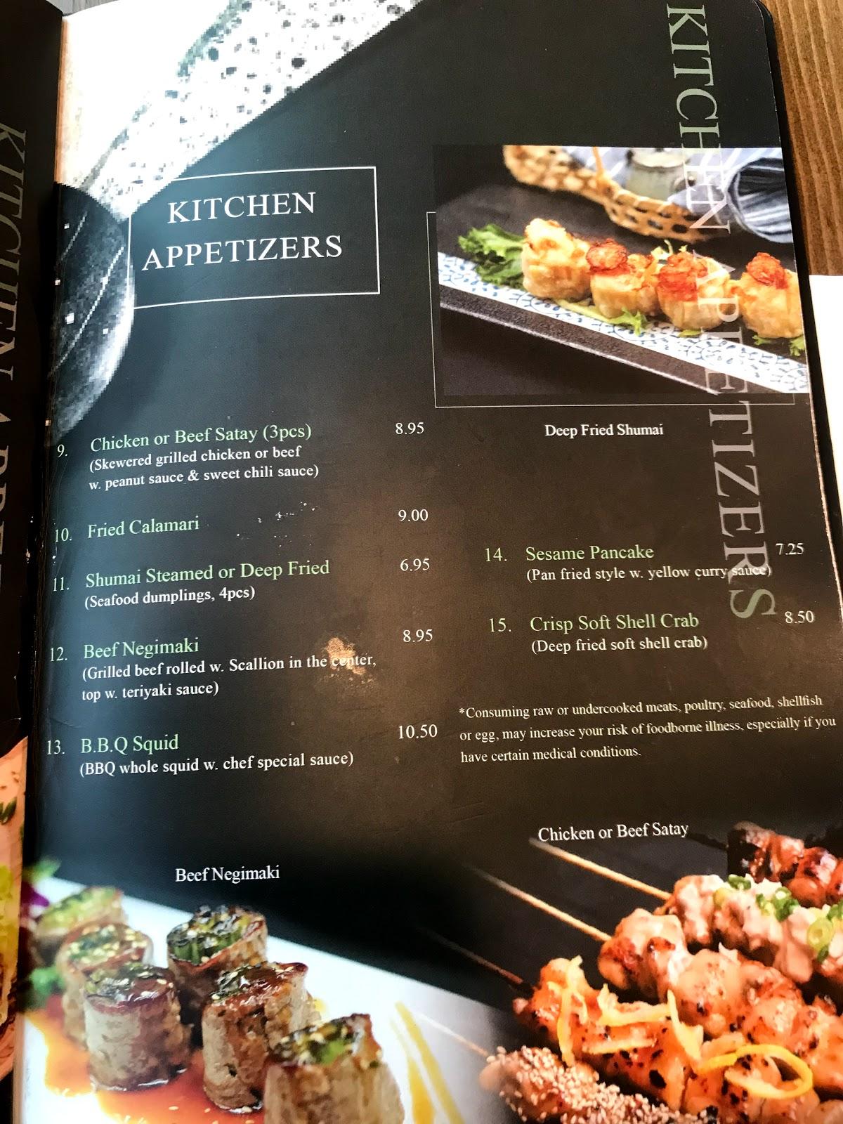 Menu at Kobe Sushi + Bar, Hood River