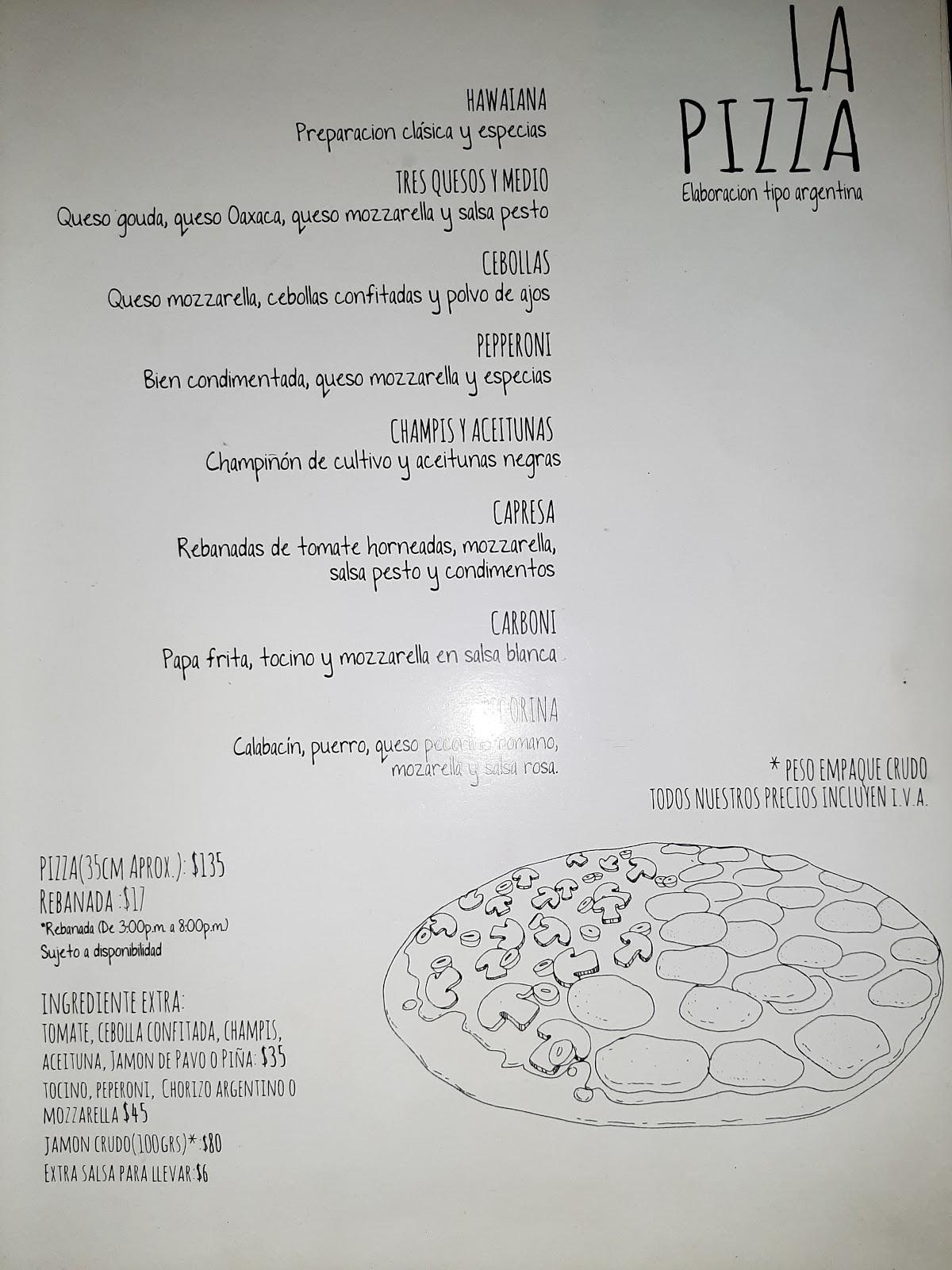 Carta del restaurante La Chipola Pizza Bistronómico, Xalapa Enríquez ...