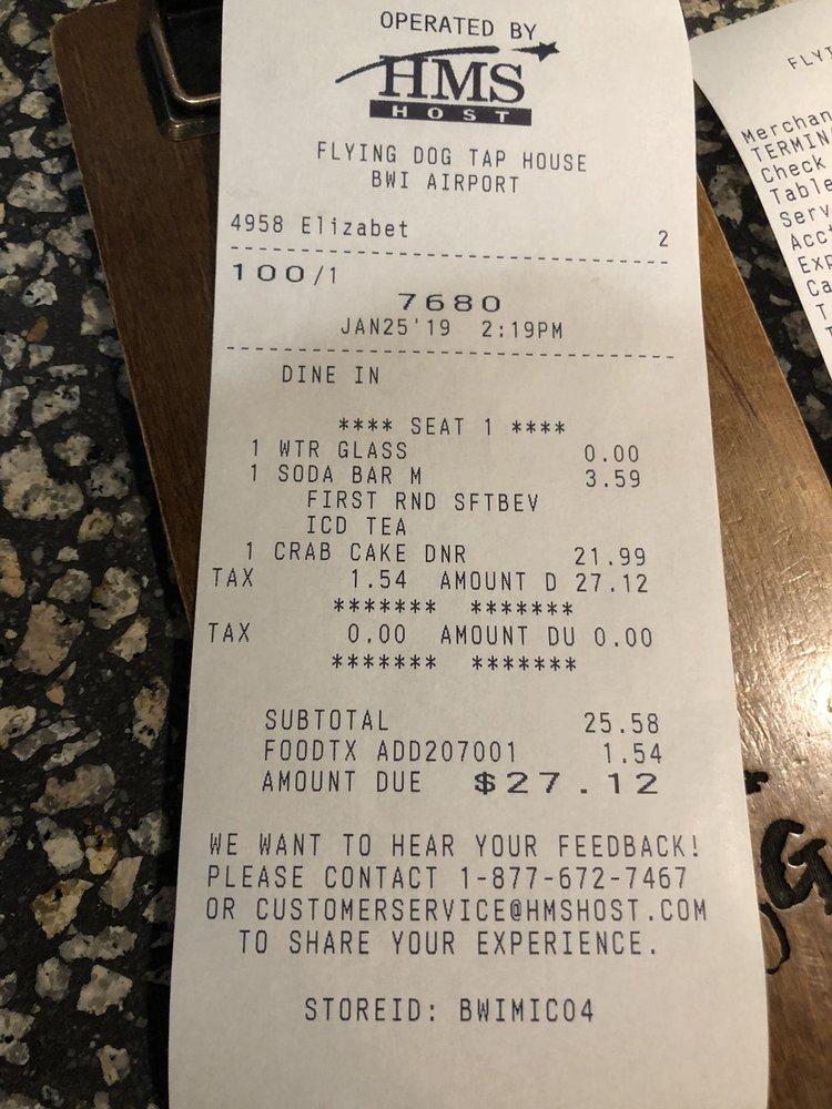 Menu at Flying Dog Tap House pub & bar, Baltimore, 7050 Friendship Rd