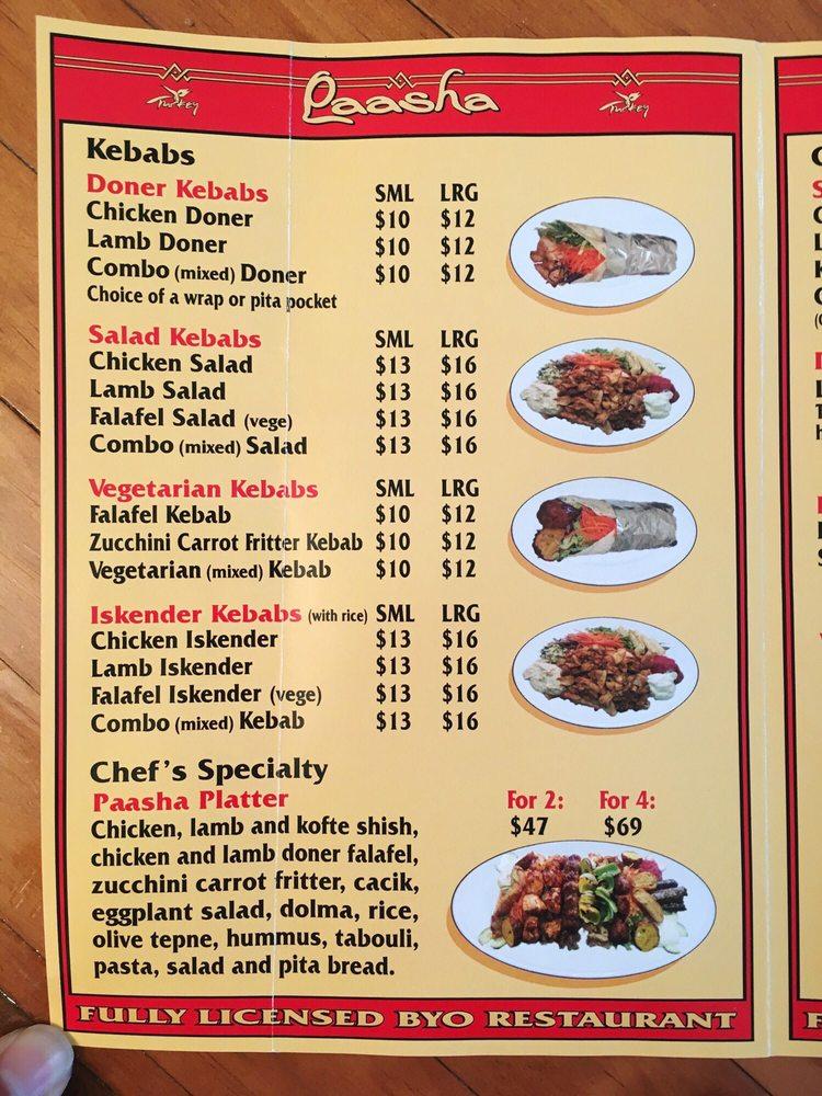 Menu at NYSA Turkish Restaurant Nysa Nelson, Nelson