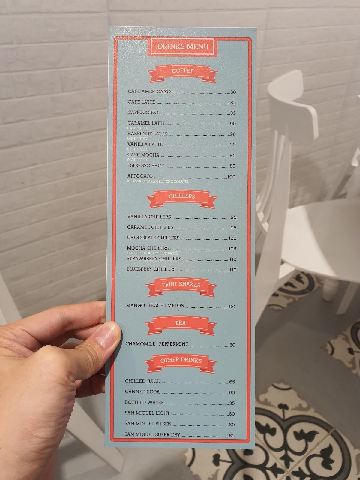 Menu at CocoBerry Café cafe, Tagbilaran City, 140 J.A. Clarin St