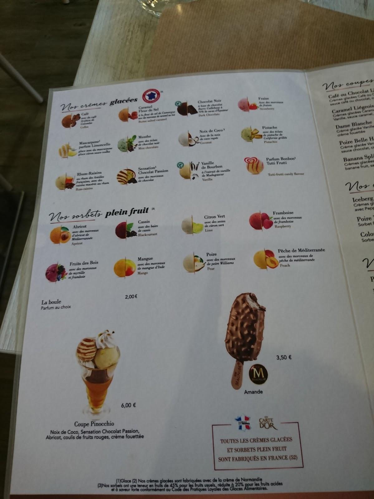 Menu at Pinocchio pizzeria, Le Cendre, Rue Jean Mermoz