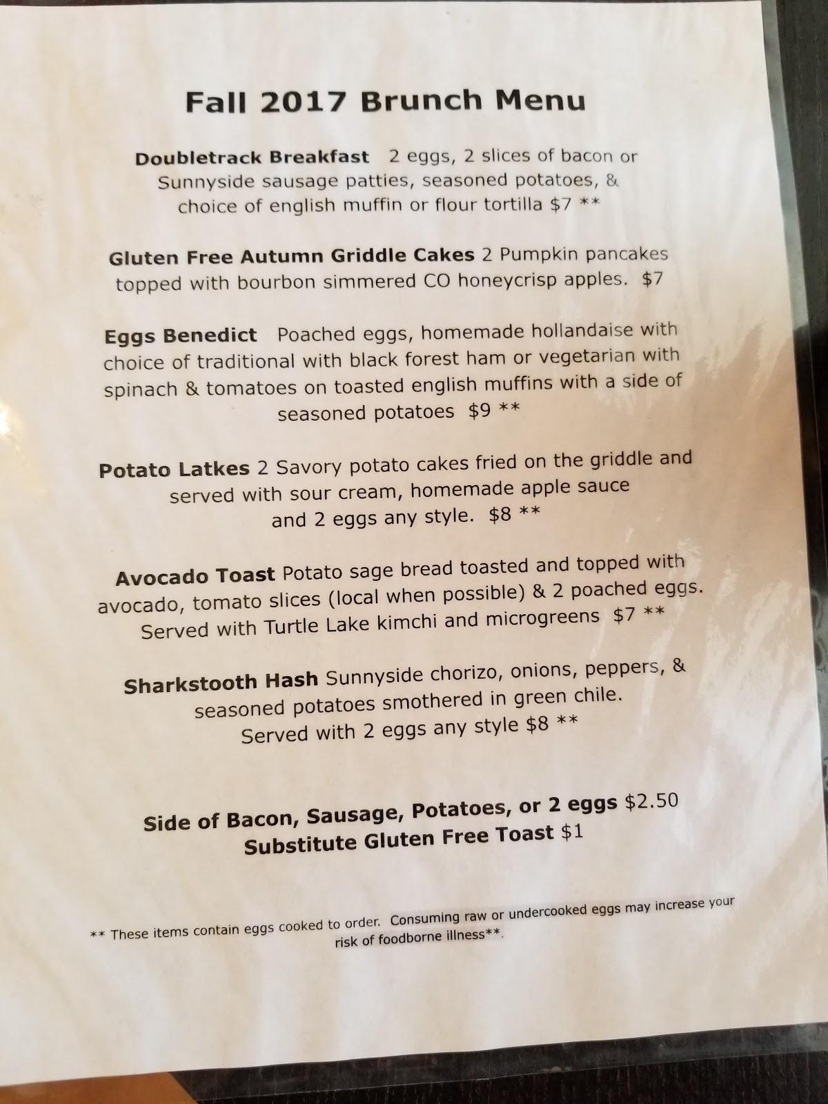 Menu at Raider Ridge Cafe, Durango, 509 E 8th Ave