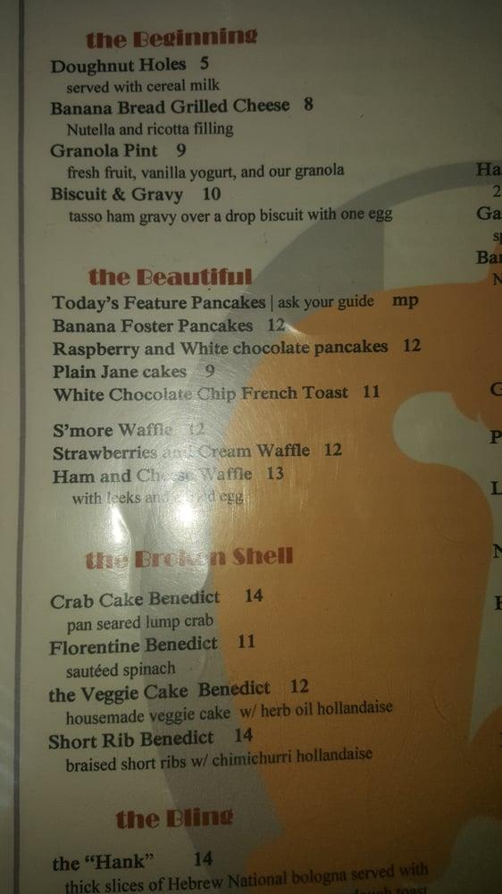 Menu at Foxy Brown restaurant, Fort Lauderdale